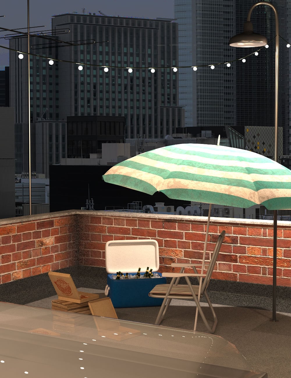 Rooftop Humble Props | Daz 3D