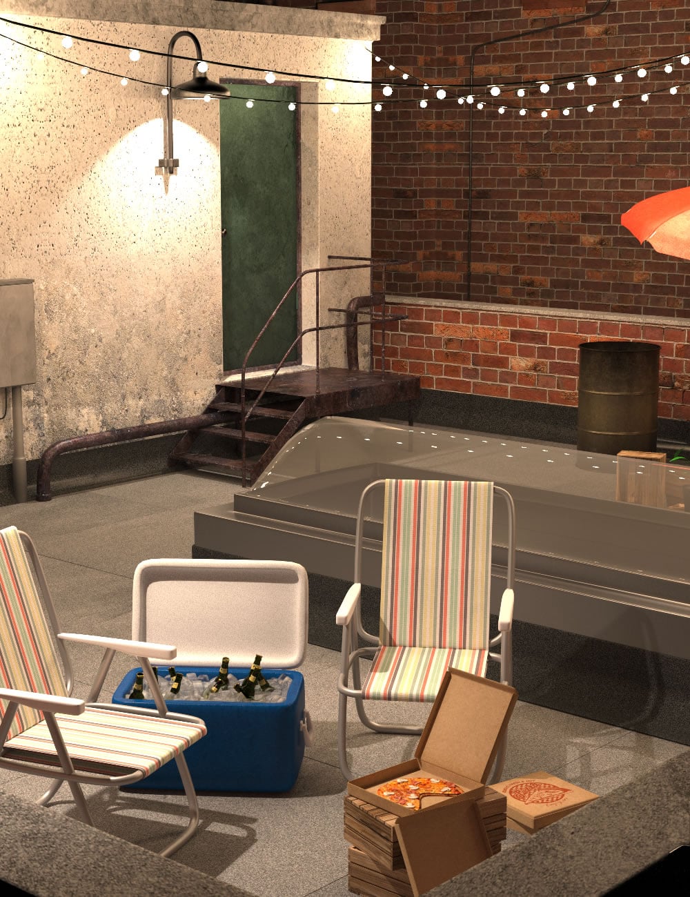 Rooftop Humble Props | Daz 3D