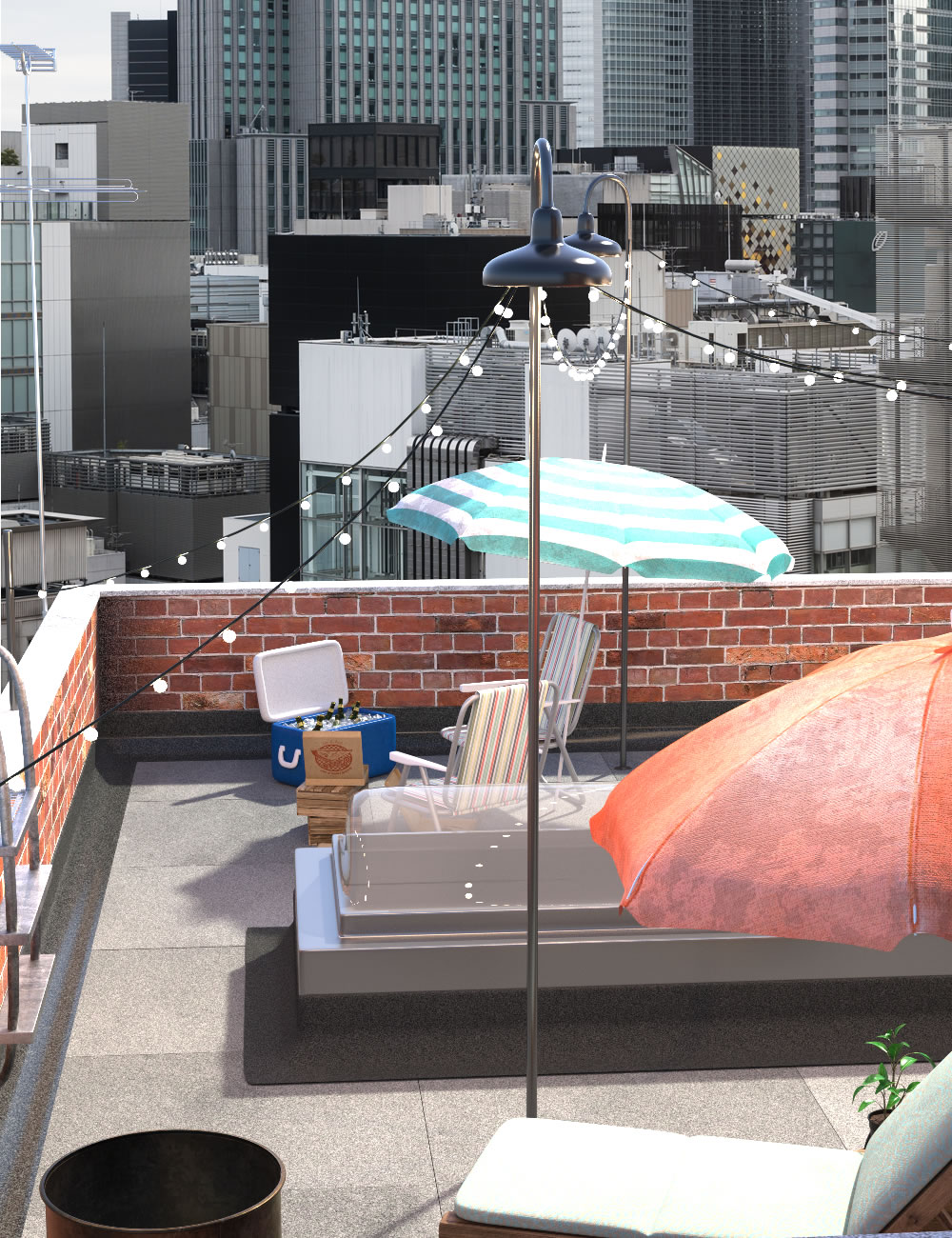 Rooftop Humble Props | Daz 3D