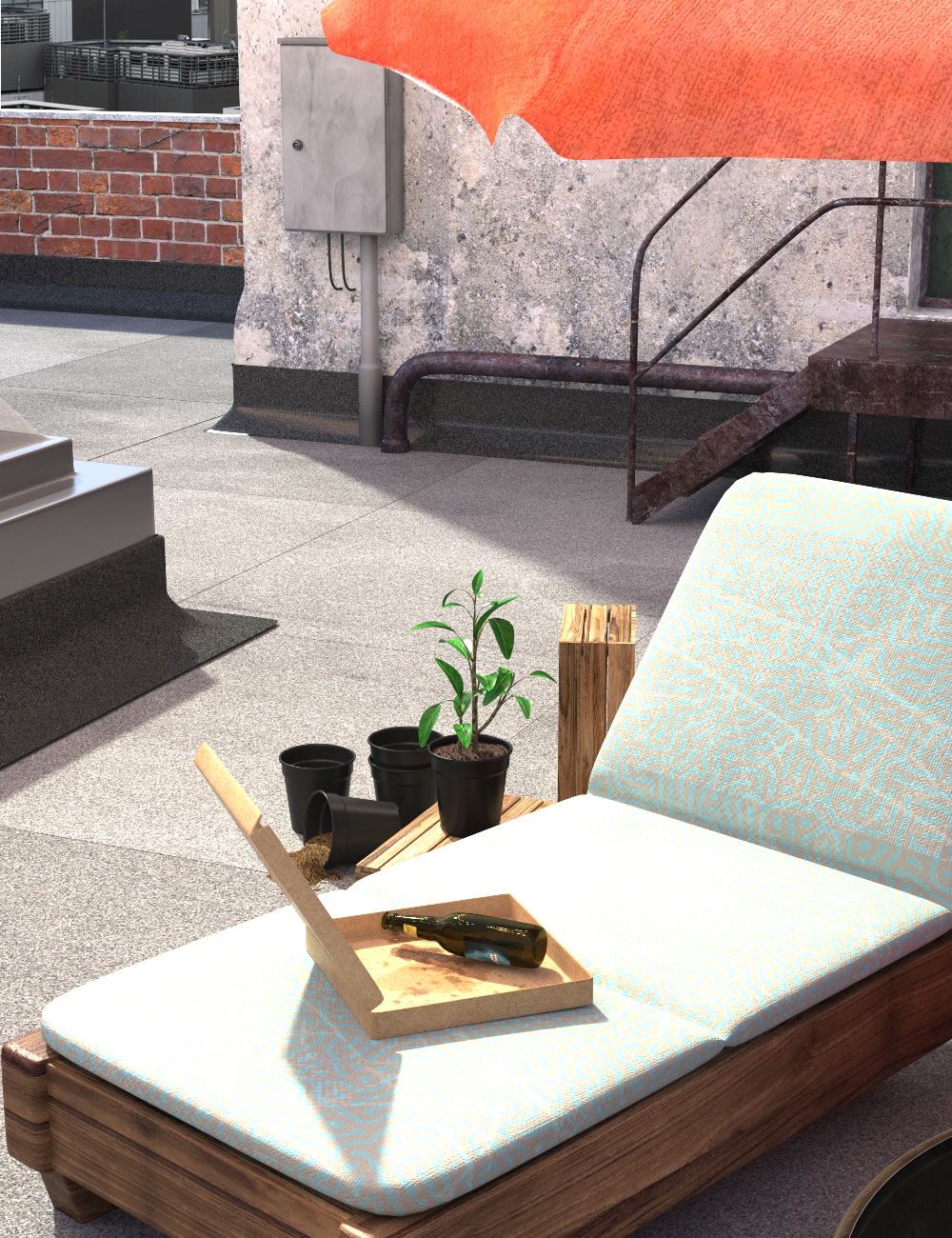 Rooftop Humble Props | Daz 3D