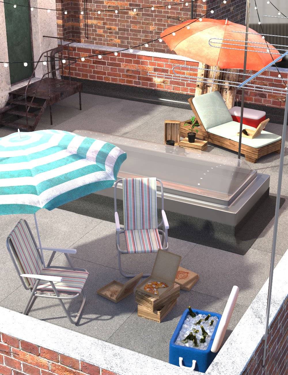 Rooftop Bundle | Daz 3D