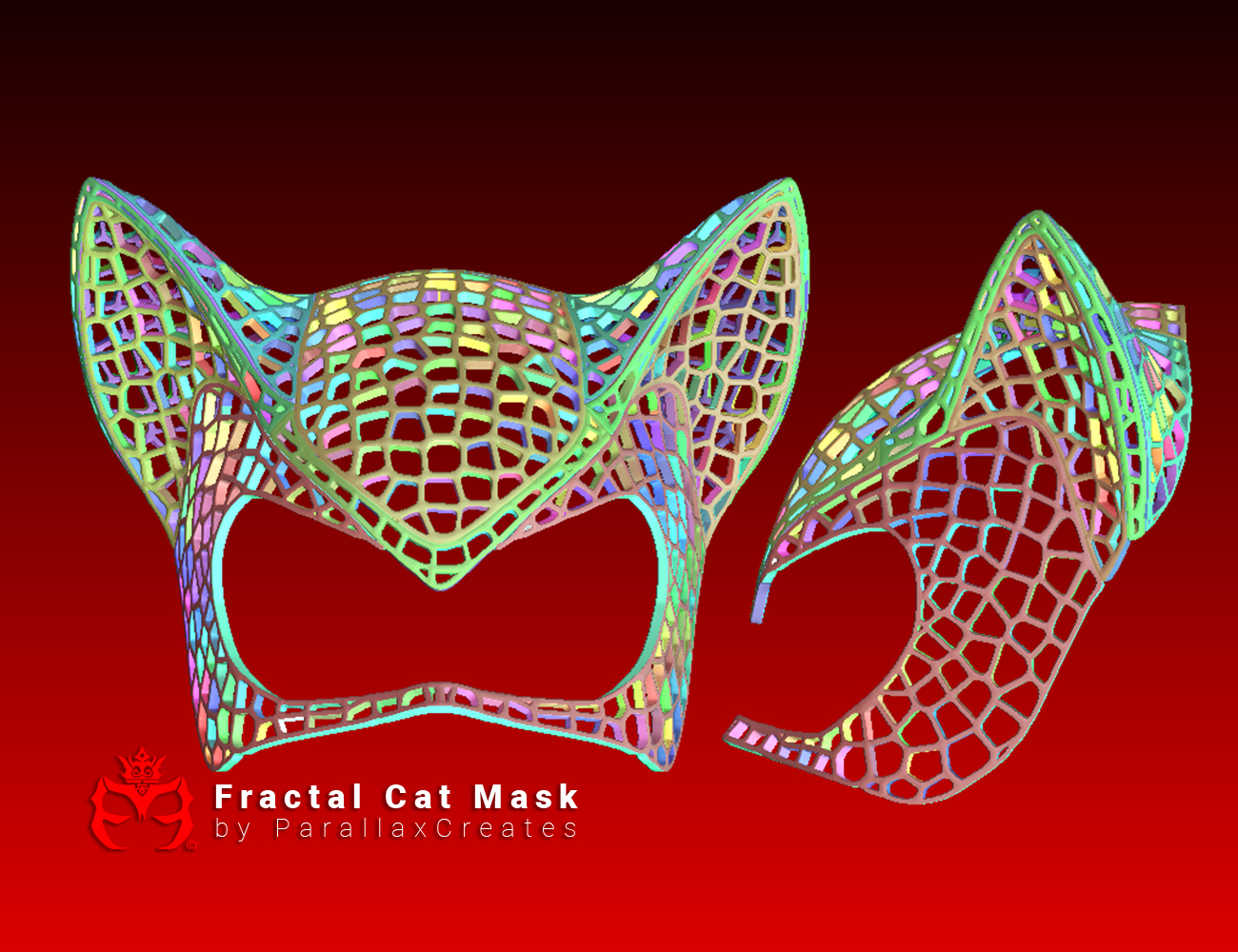 Fractal Cat Mask for Genesis 9, 8.1 and 8 Females | Daz 3D