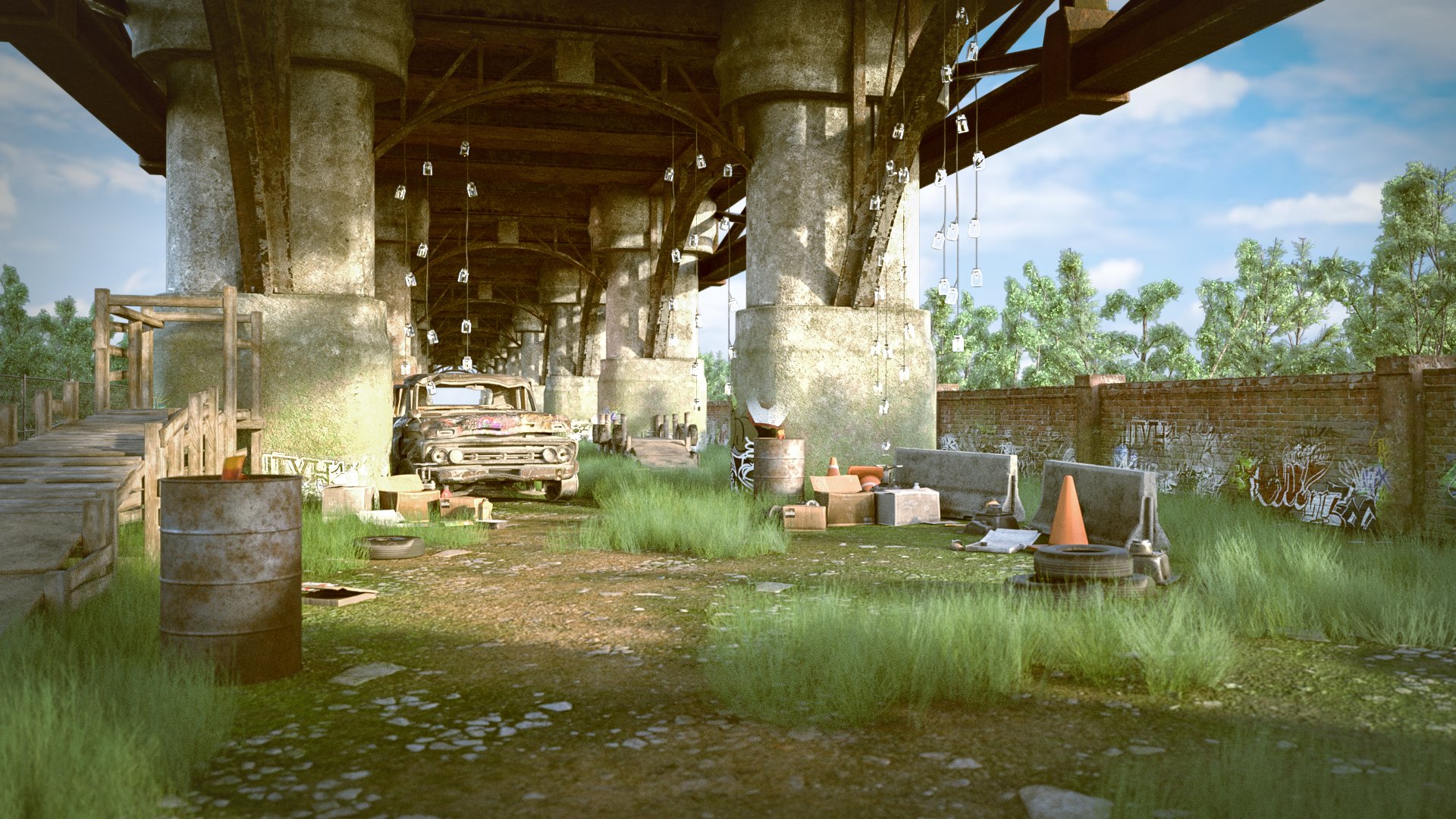 Under Bridge Hiding Ground ⋆ Freebies Daz 3D