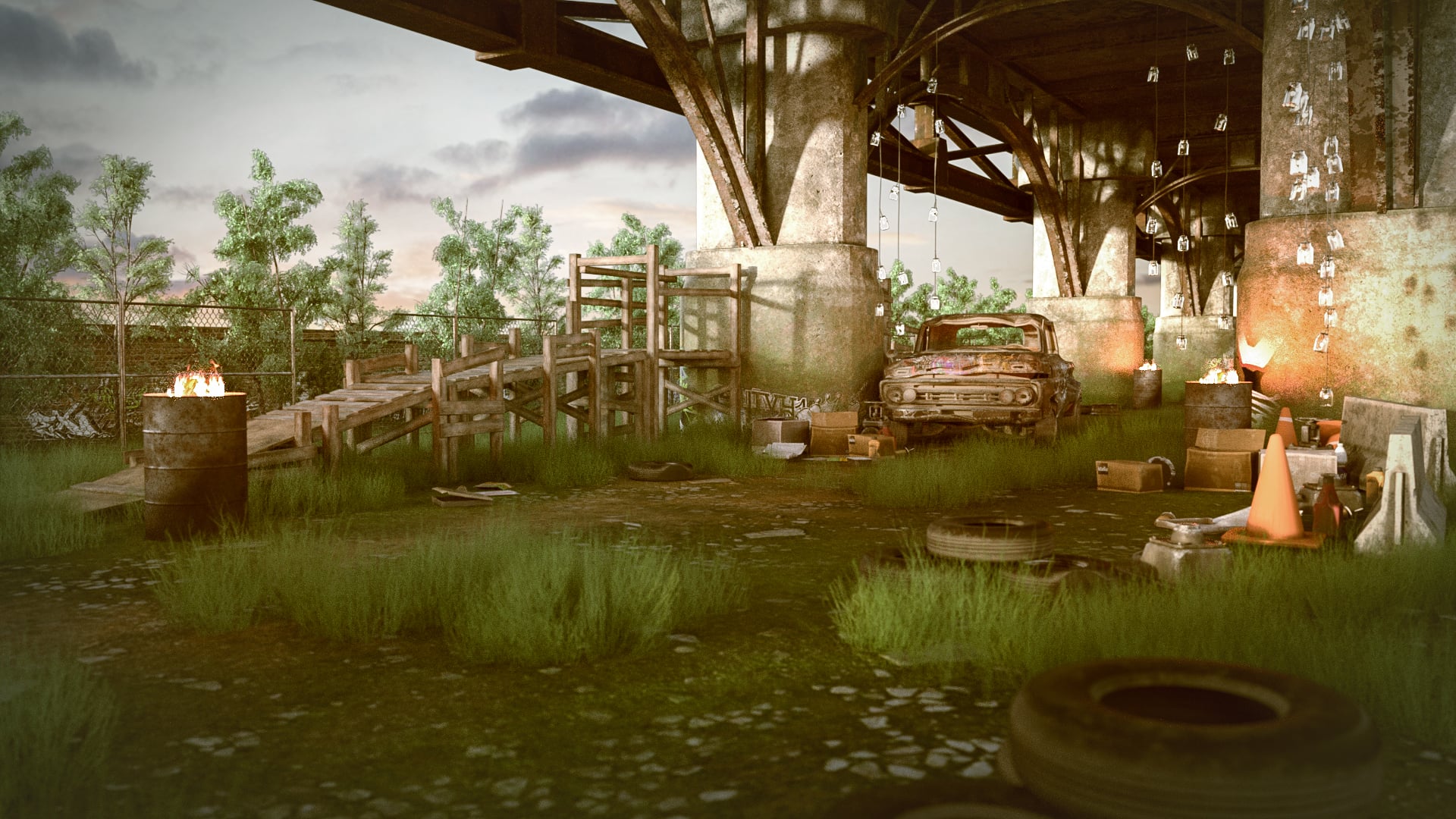 Under Bridge Hiding Ground | Daz 3D