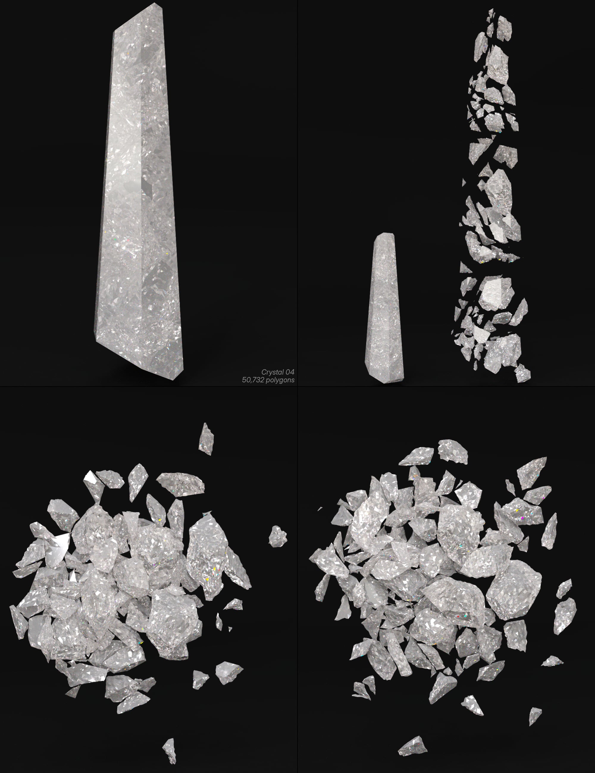 MMX Shattered Crystals | Daz 3D