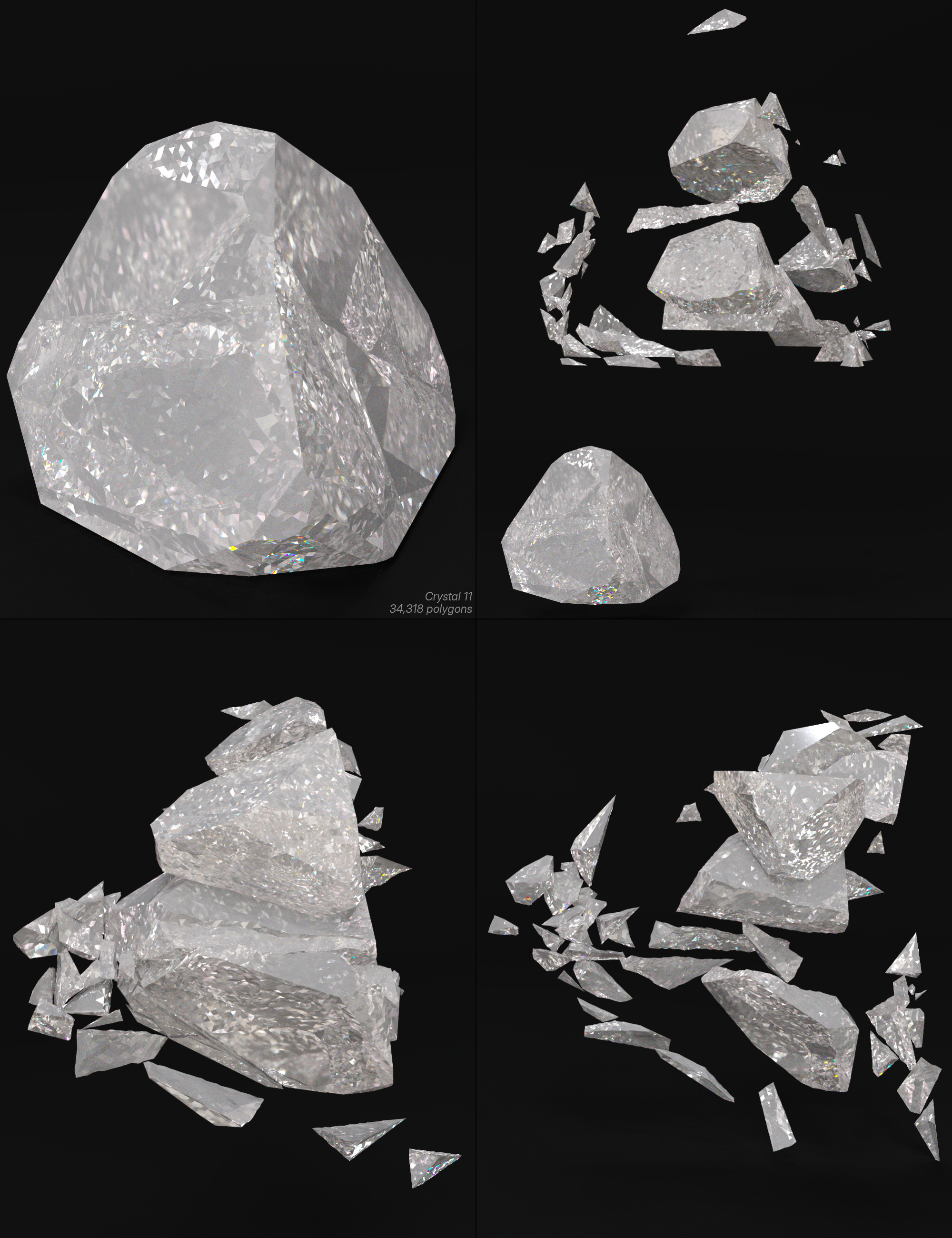 MMX Shattered Crystals | Daz 3D