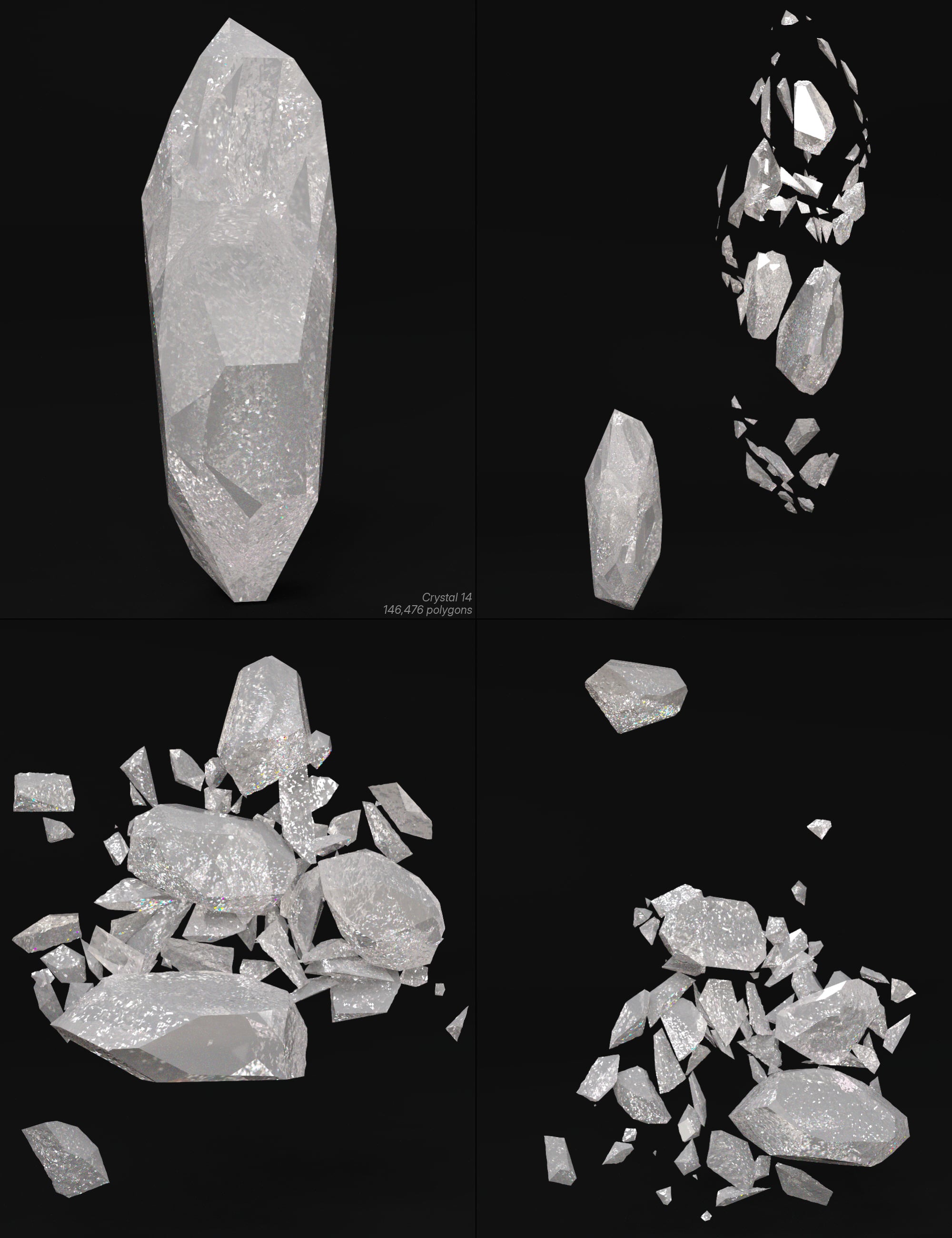 MMX Shattered Crystals | Daz 3D