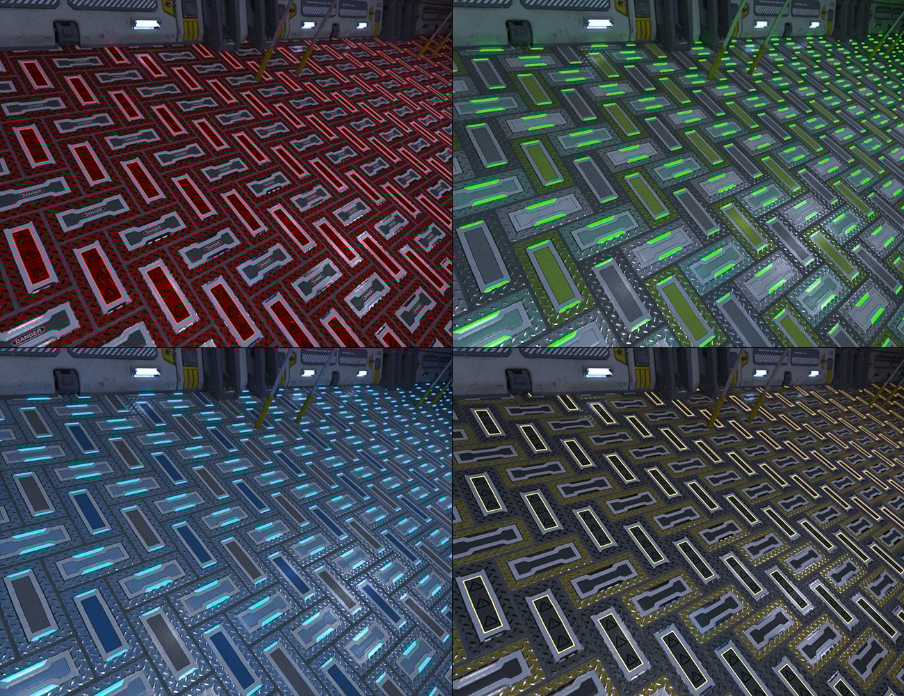 Herringbone Sci-Fi Flooring Iray Shaders | Daz 3D