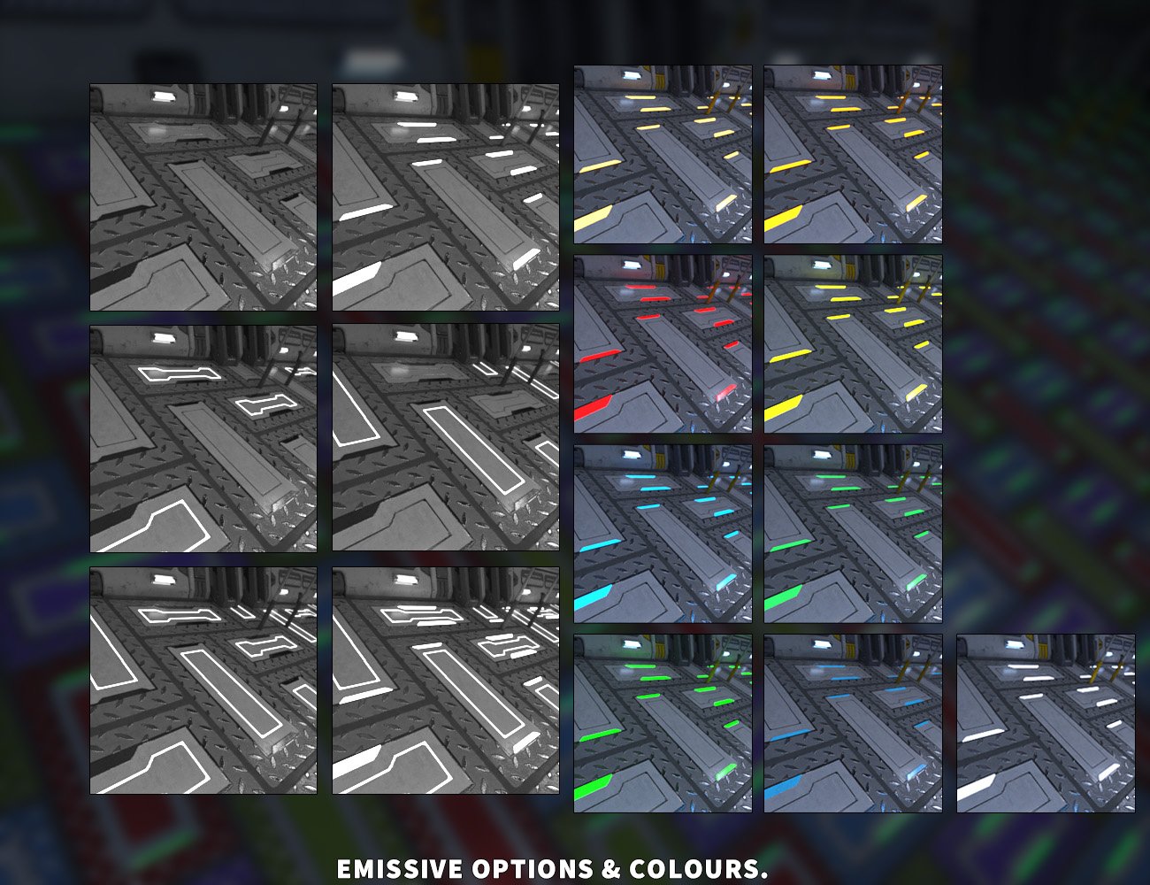 Herringbone Sci-Fi Flooring Iray Shaders | Daz 3D