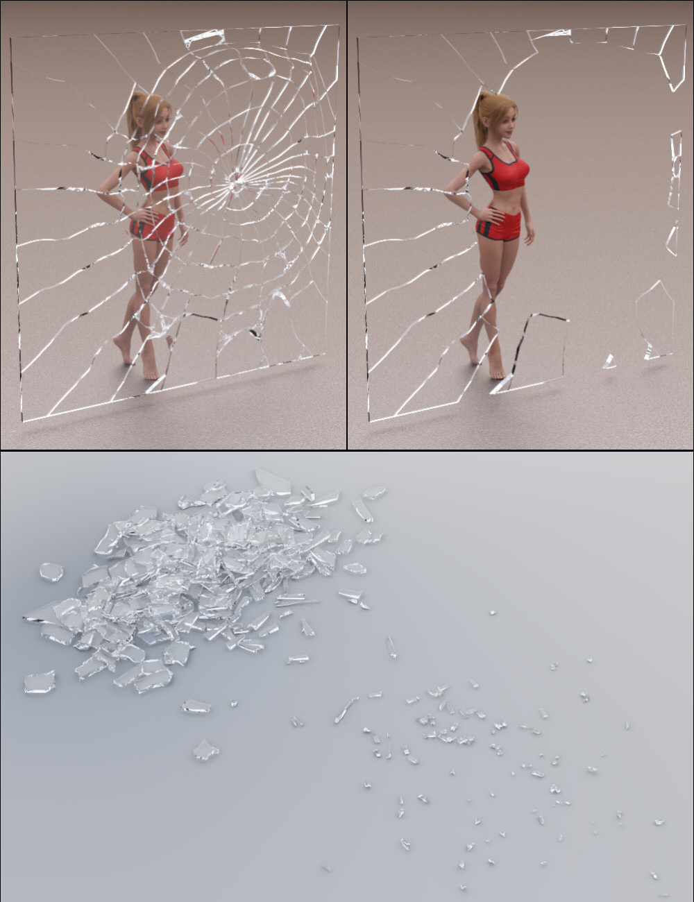 MMX Shattered Glass | Daz 3D