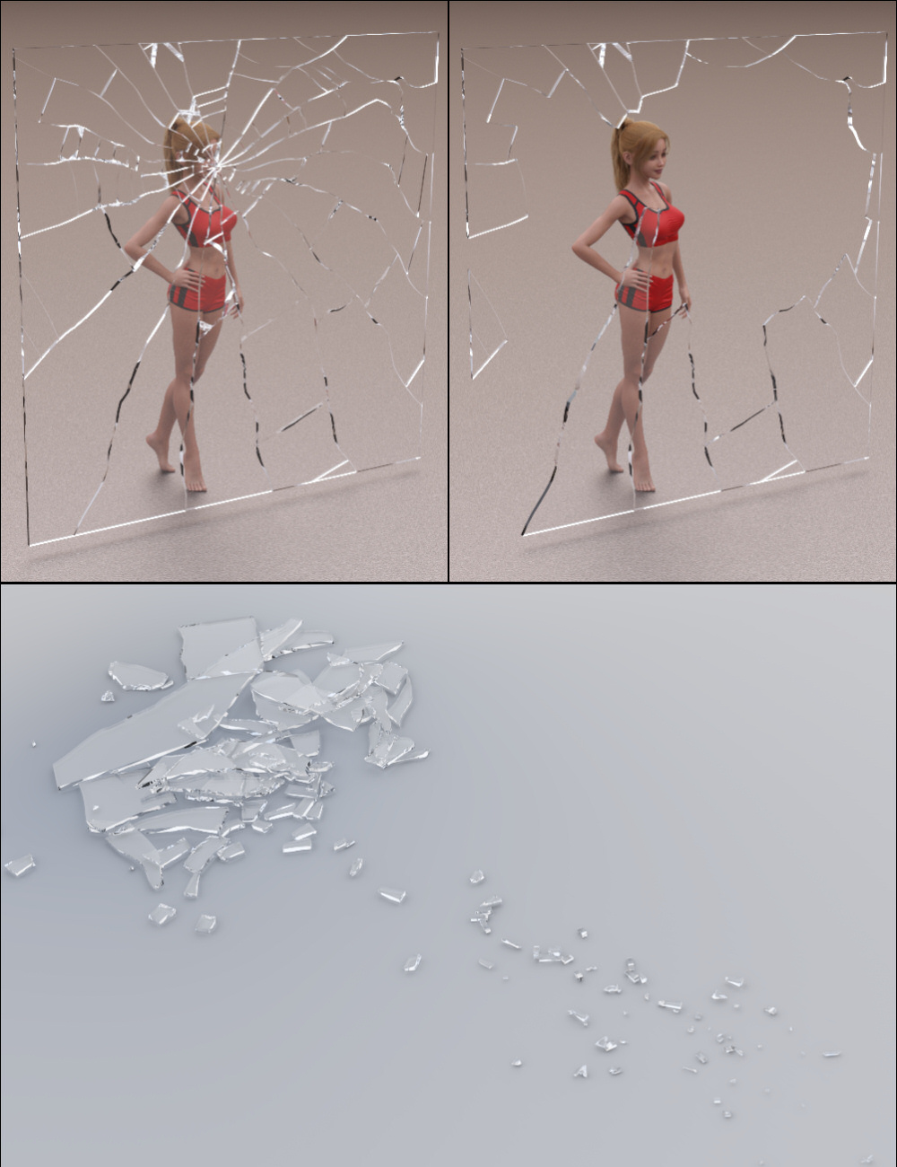 MMX Shattered Glass | Daz 3D