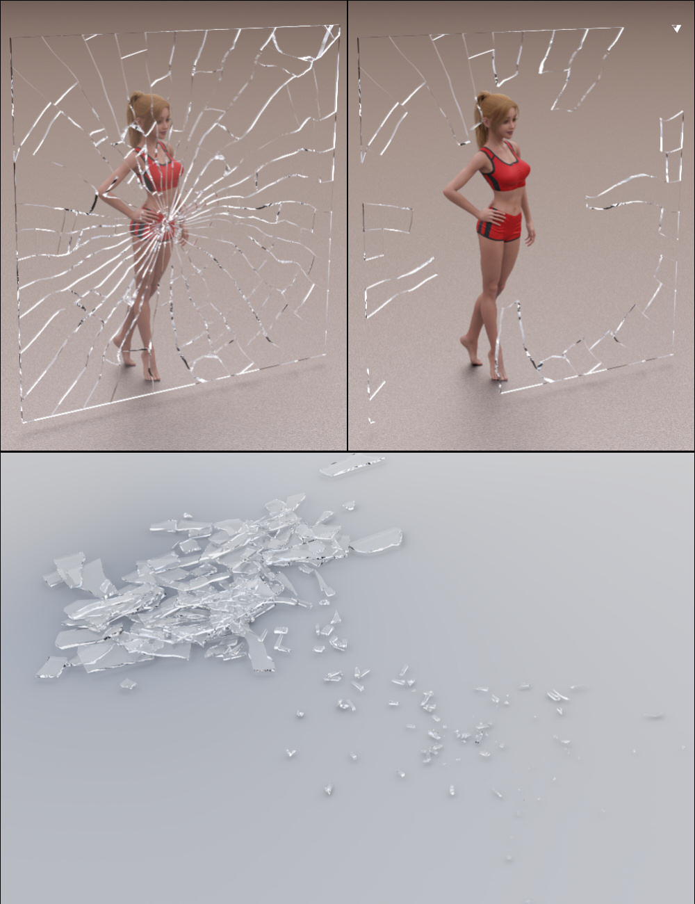 MMX Shattered Glass | Daz 3D
