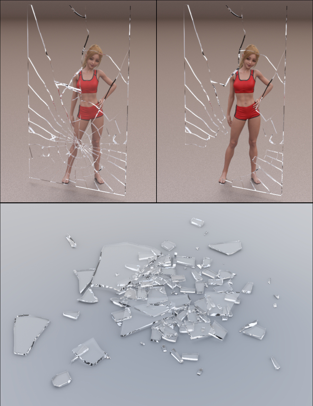MMX Shattered Glass | Daz 3D