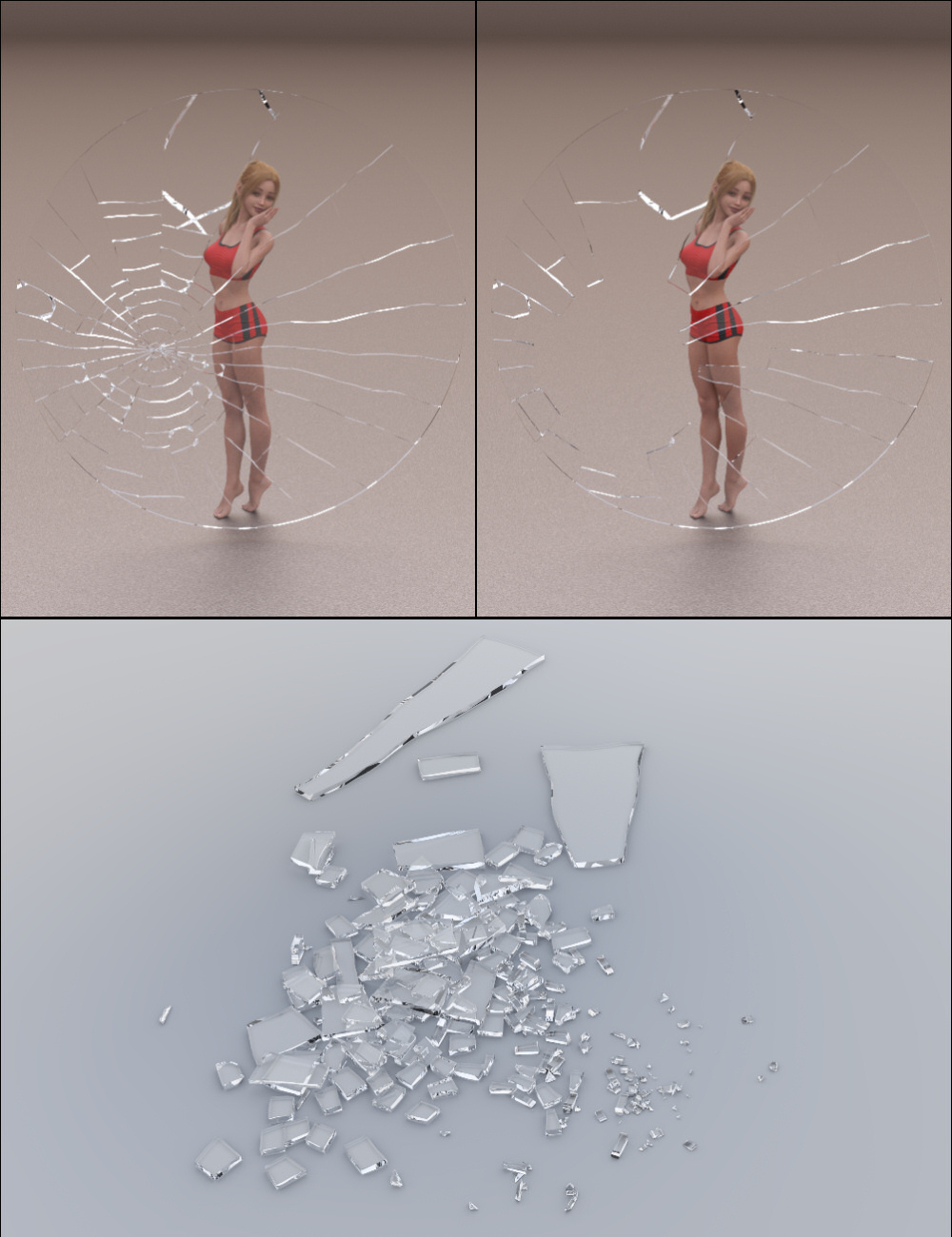 MMX Shattered Glass | Daz 3D