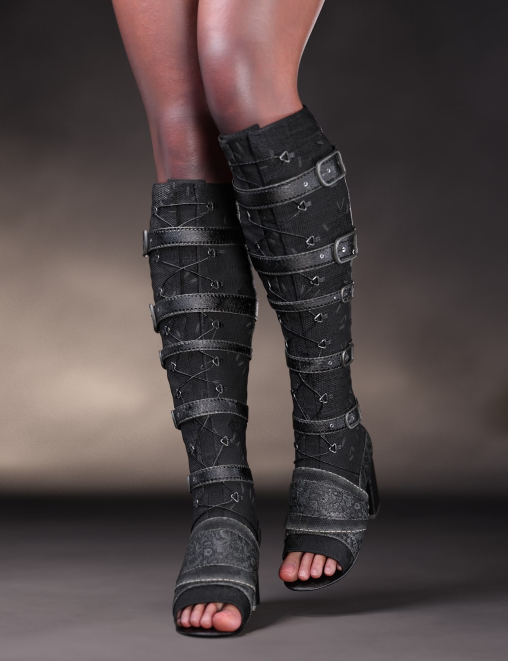 CB Maeriel Boots For Genesis 9, 8 and 8.1 with Denim and Fabric ...