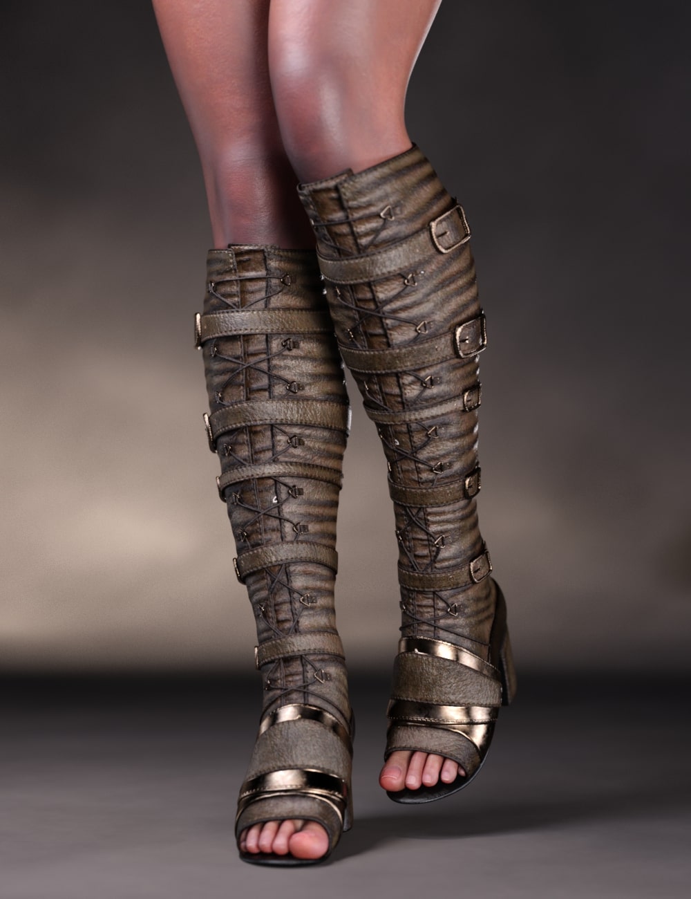 CB Maeriel Boots For Genesis 9, 8 and 8.1 with Denim and Fabric ...