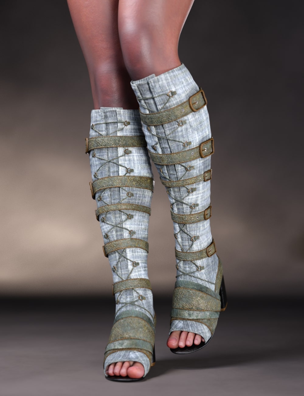 CB Maeriel Boots For Genesis 9, 8 and 8.1 with Denim and Fabric ...