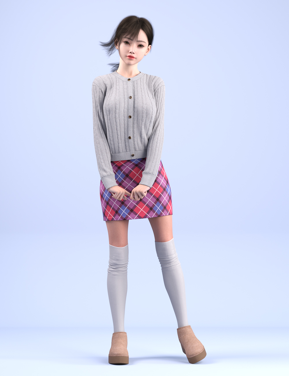 dForce HnC25 Knit Cardigan Outfit for Genesis 9 | Daz 3D