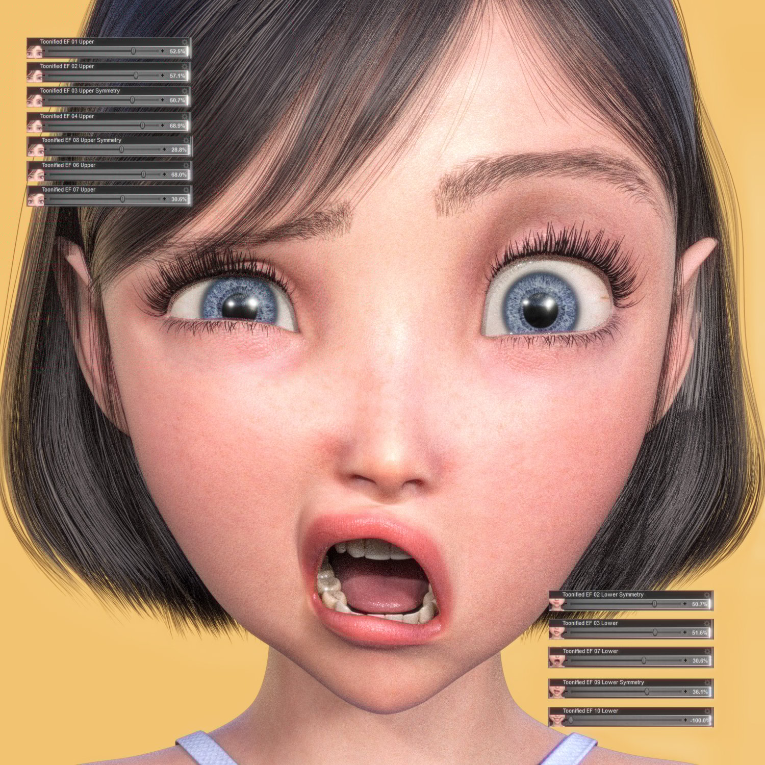 Toonified Expressions Fusion | Daz 3D