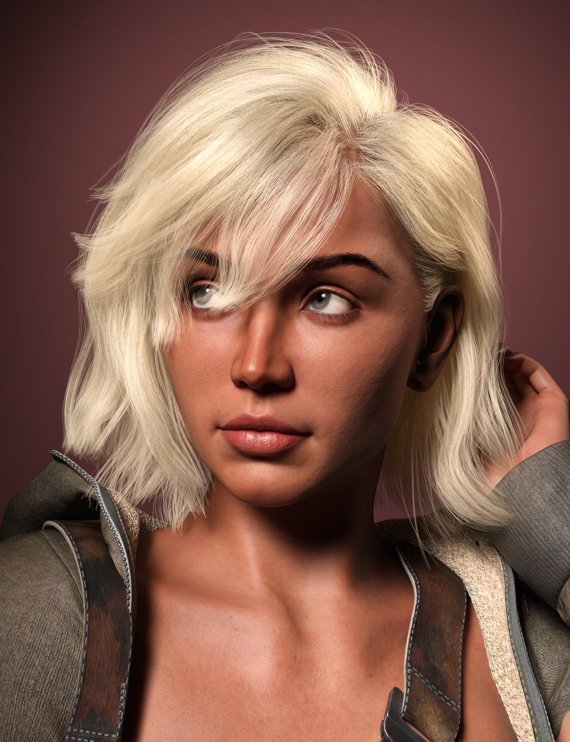 dForce Strand-Based FE Lob Style Hair for Genesis 9, 8, 8.1 | Daz 3D