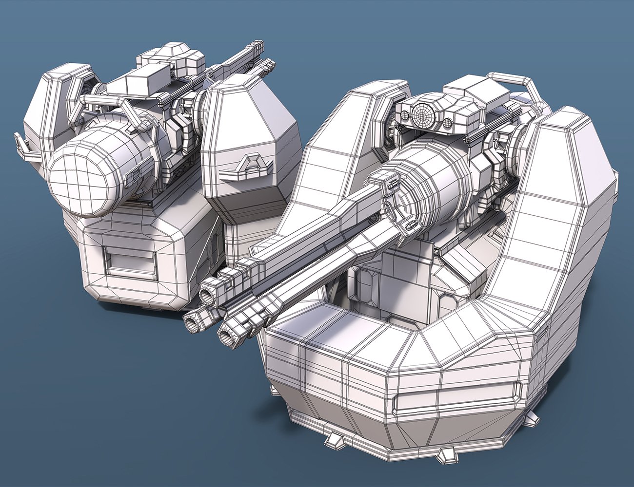 Modular Security Turrets | Daz 3D