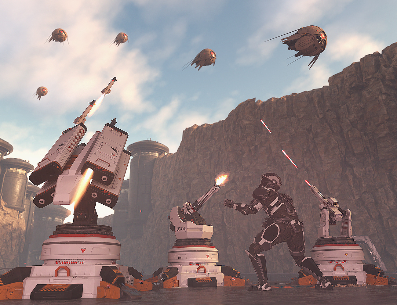 Modular Security Turrets | Daz 3D