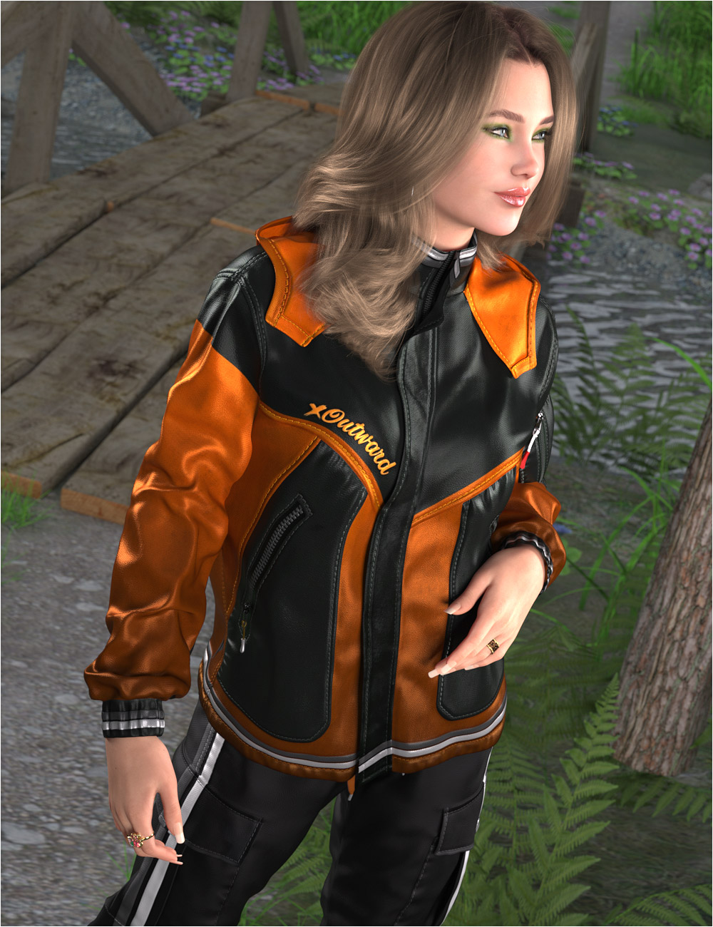 Outward Textures for dForce SU Outdoor Jacket Set | Daz 3D