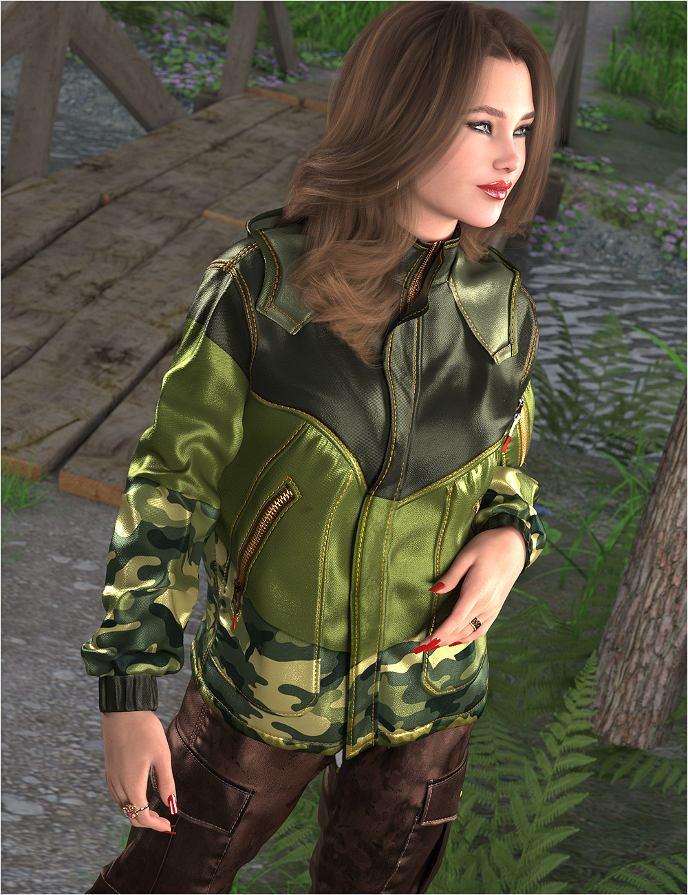 Outward Textures for dForce SU Outdoor Jacket Set | Daz 3D