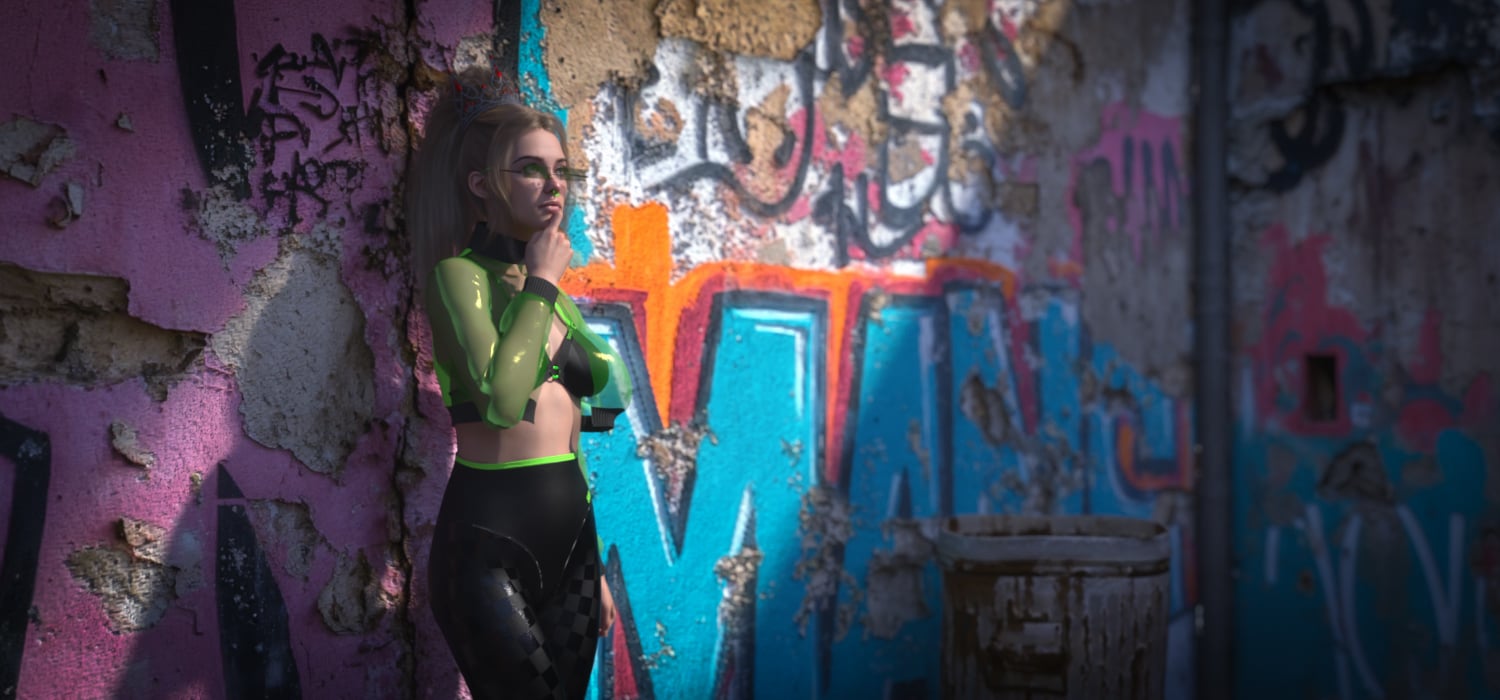 Quick Graffiti Vignette | Daz 3D