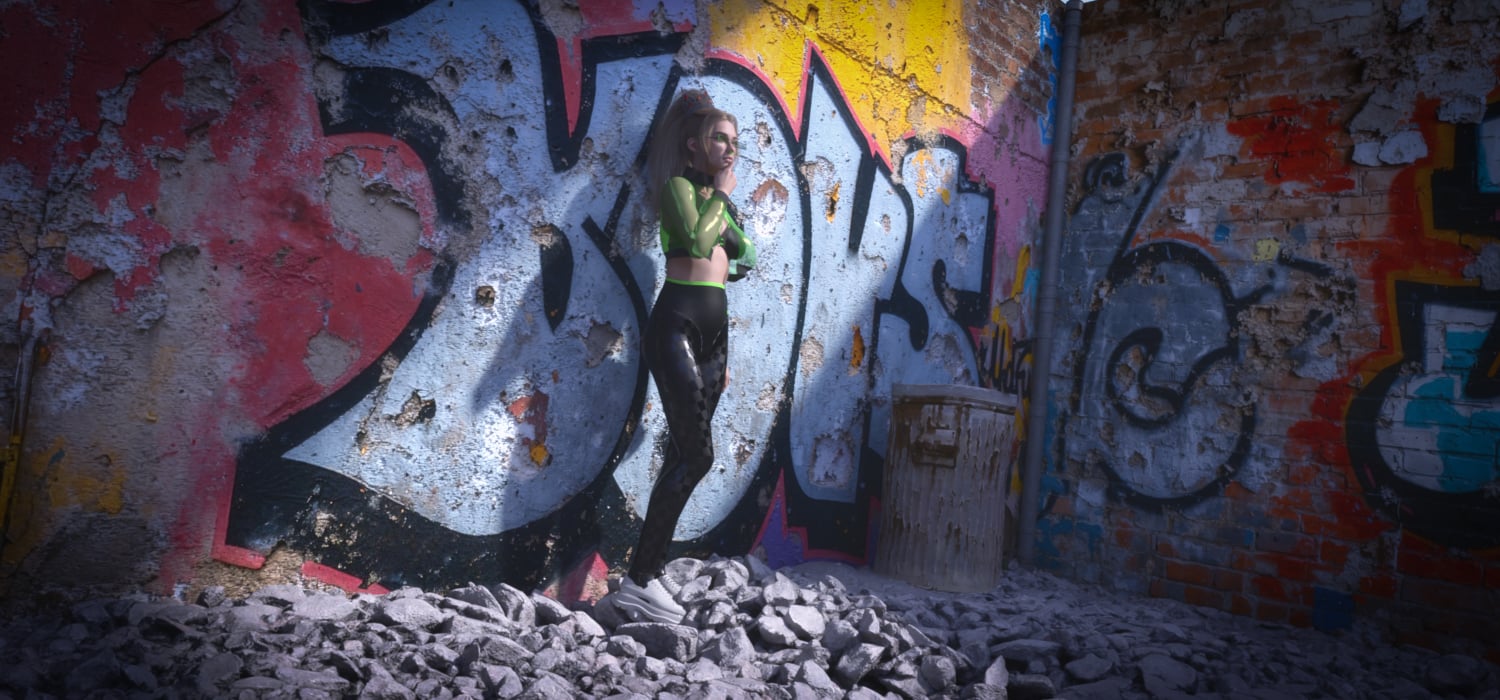 Quick Graffiti Vignette | Daz 3D