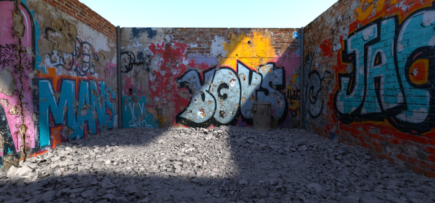 Quick Graffiti Vignette | Daz 3D