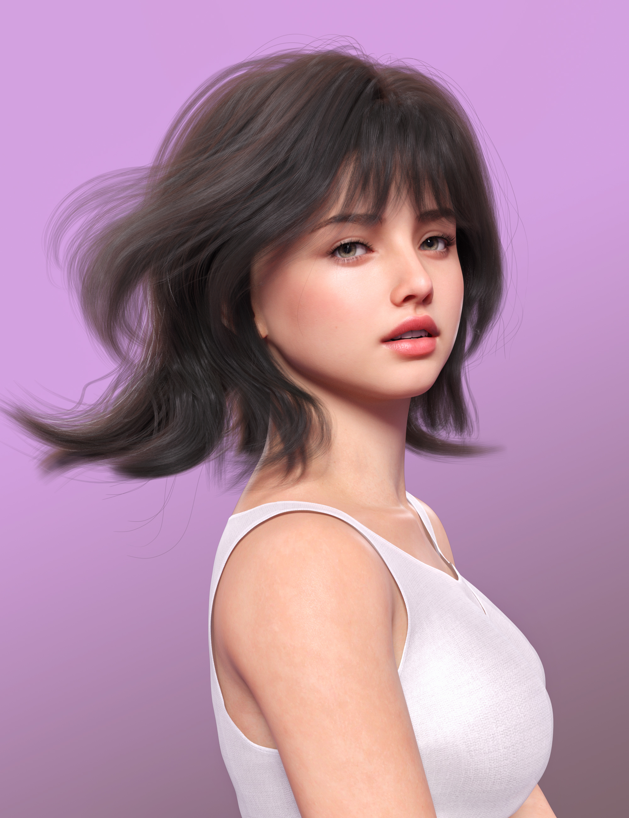 MB Wendee Hair for Genesis 9 ⋆ Freebies Daz 3D