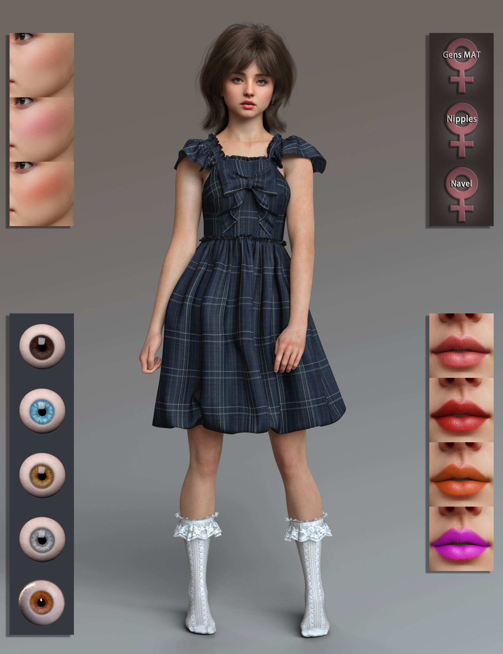 MB Wendee Hair and MB Wendee for Genesis 9 Feminine | Daz 3D