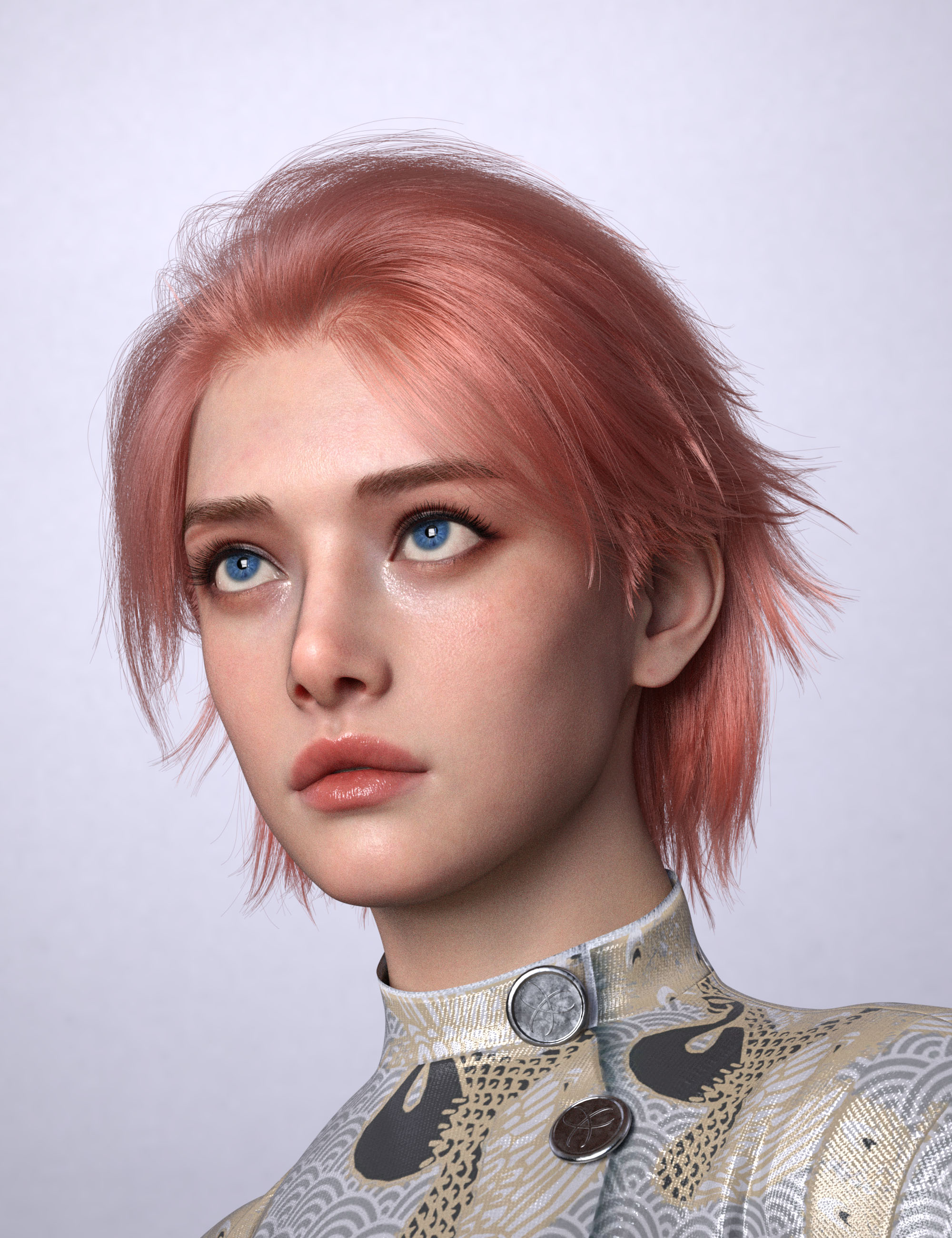 dForce AK Pretty Hair for Genesis 9 | Daz 3D