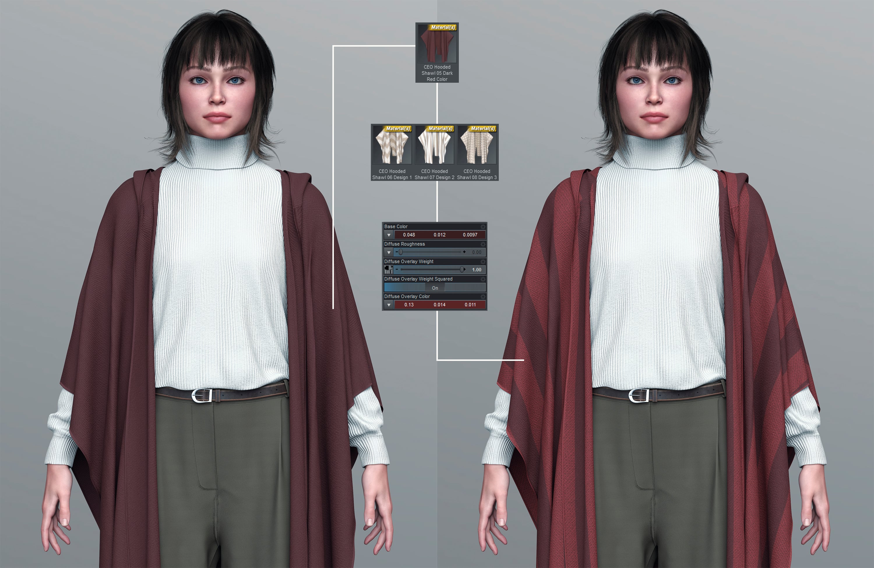 dForce Casual Elegance Outfit for Genesis 9 Texture Add-On | Daz 3D