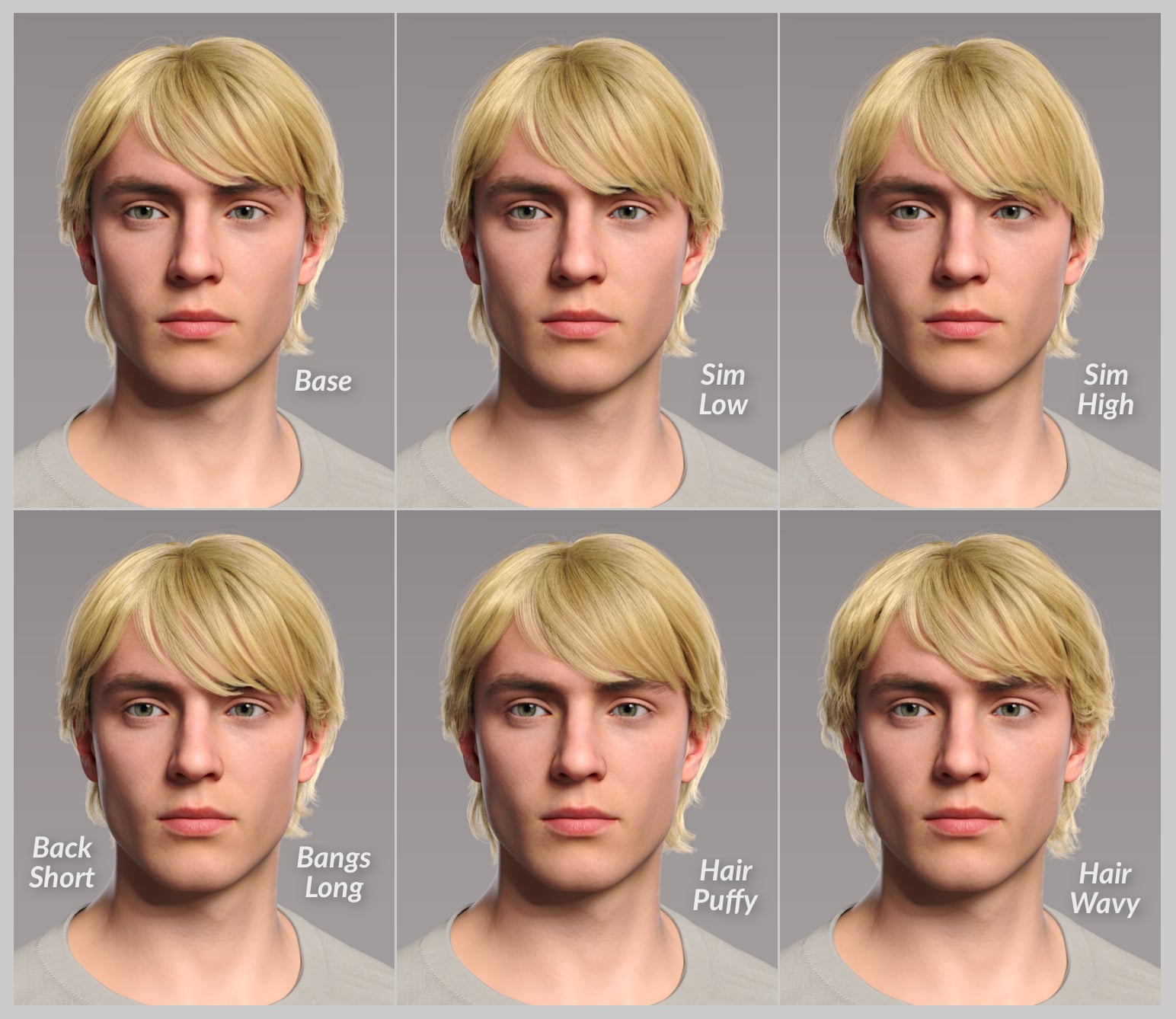 dForce Christian Hair for Genesis 9 | Daz 3D
