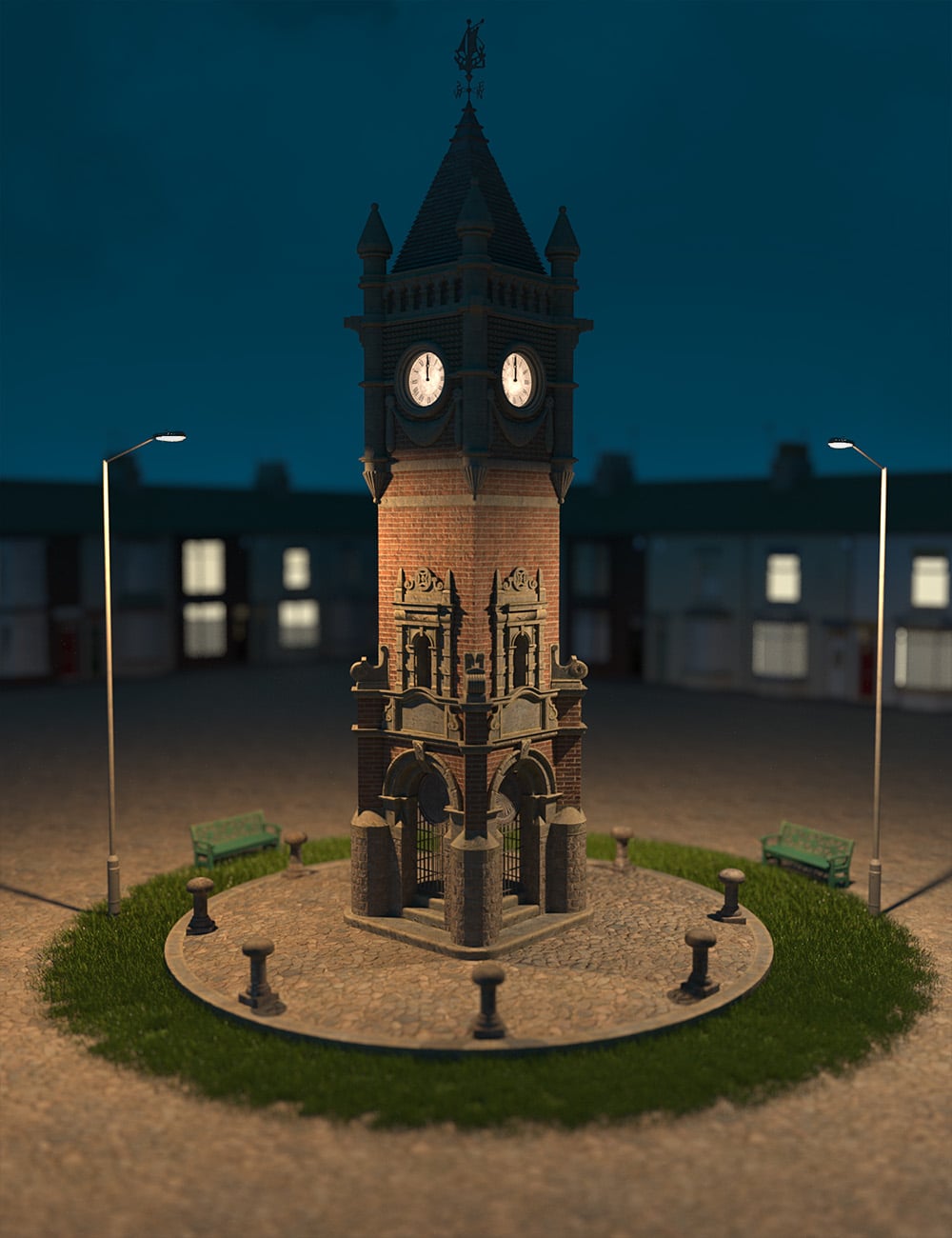 Historical Town Clock ⋆ Freebies Daz 3D