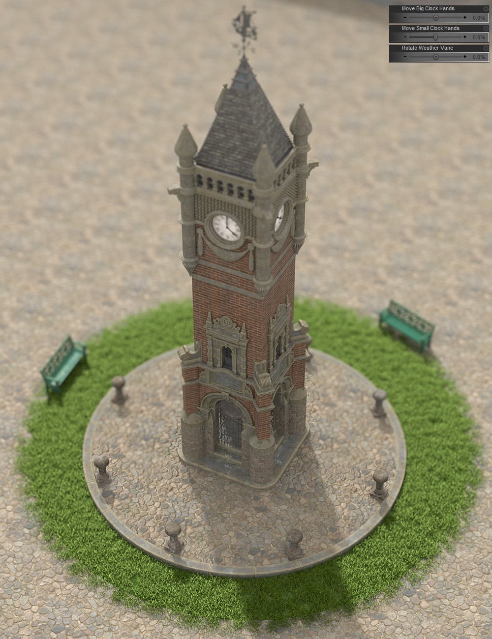 Historical Town Clock | Daz 3D