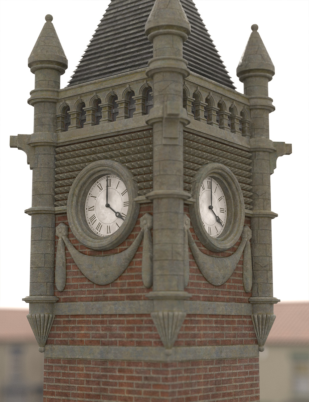 Historical Town Clock | Daz 3D