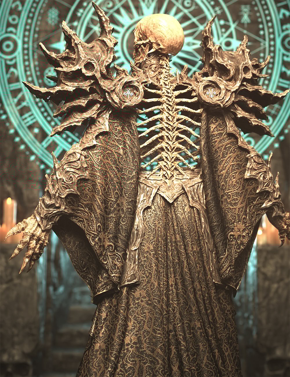 Dark Sovereign HD – A Lich Visage for Genesis 9 | Daz 3D