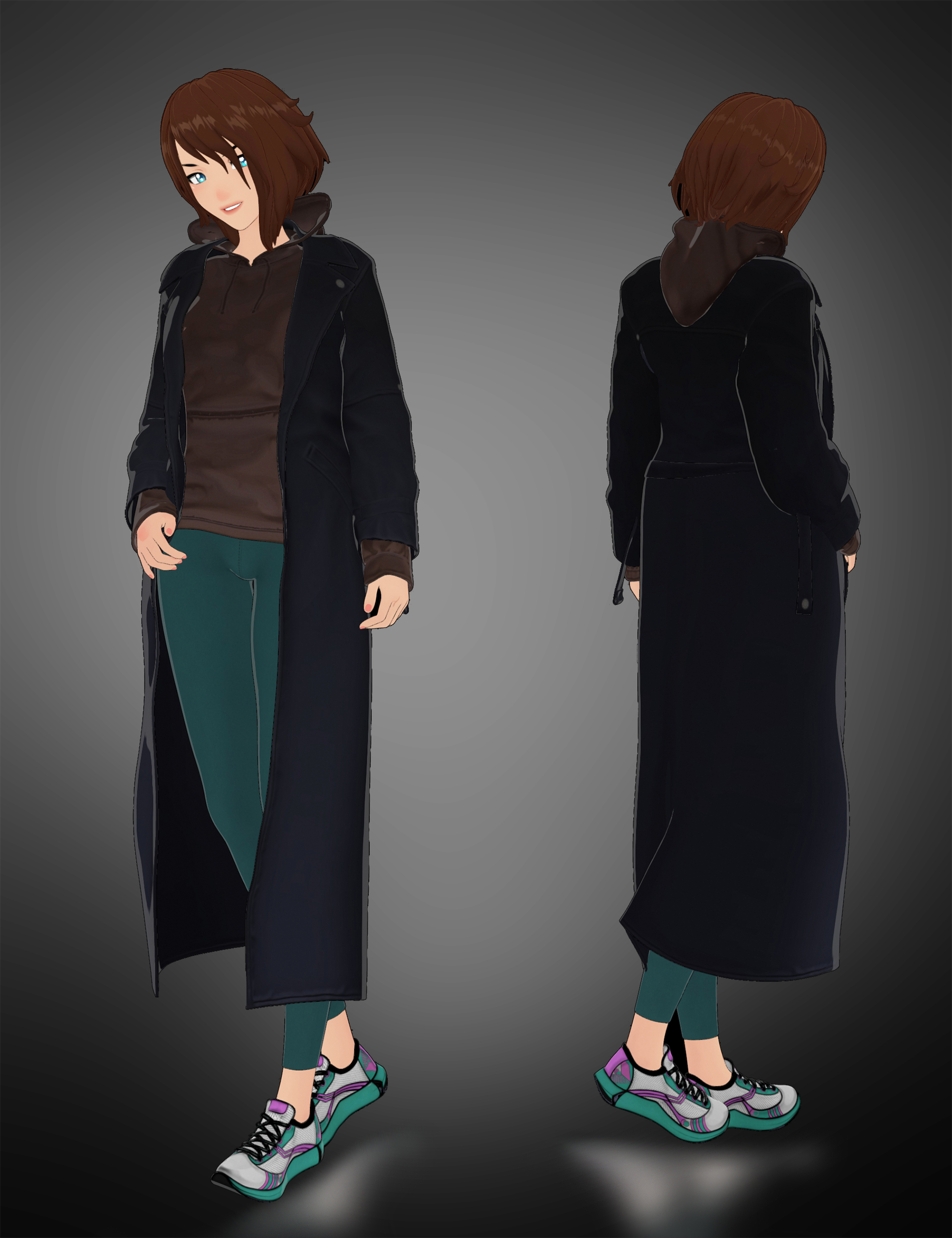dForce Athleisure Outfit Toon Texture Add-On | Daz 3D