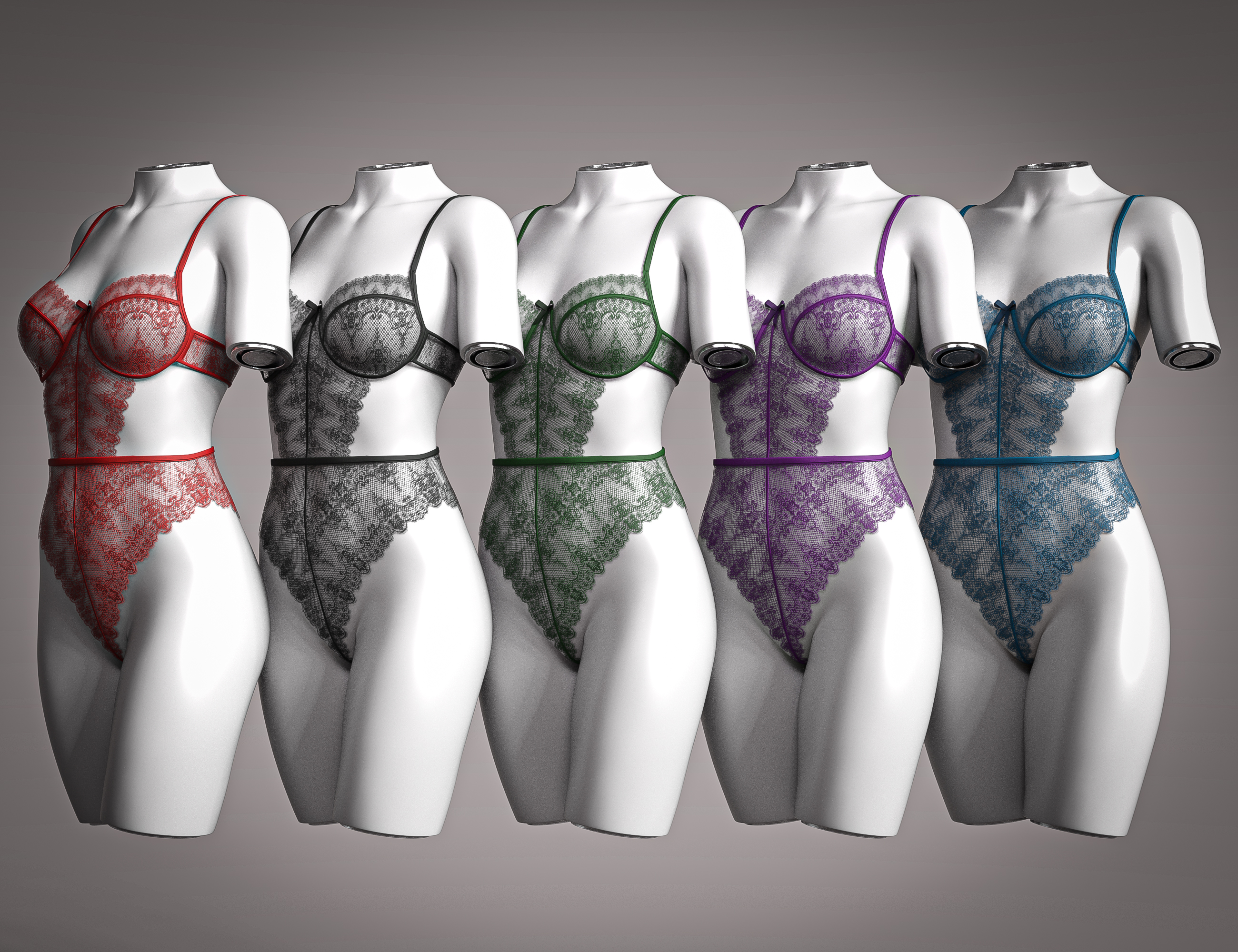 AH Lana Lingerie Outfit For Genesis 9, 8 and 8.1 Female | Daz 3D
