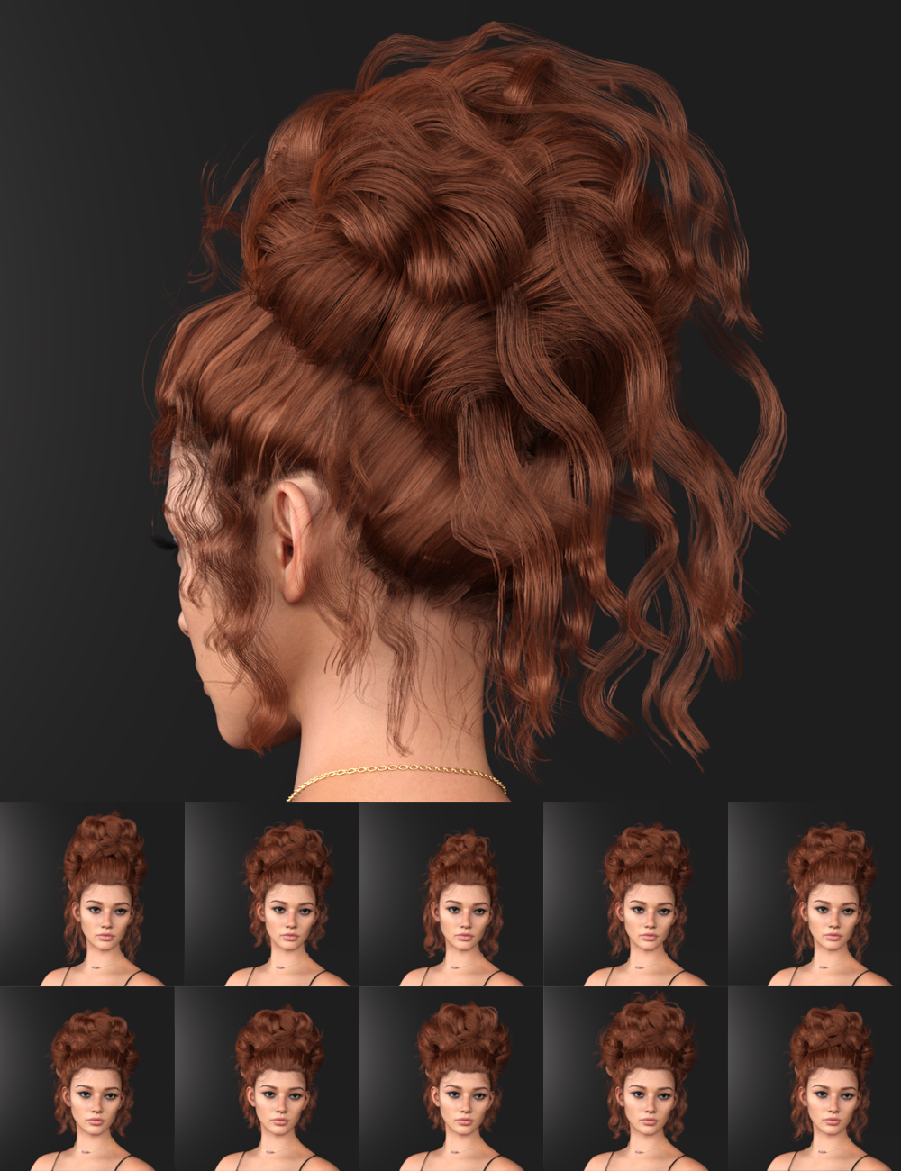 Lesya Hair for Genesis 9 | Daz 3D