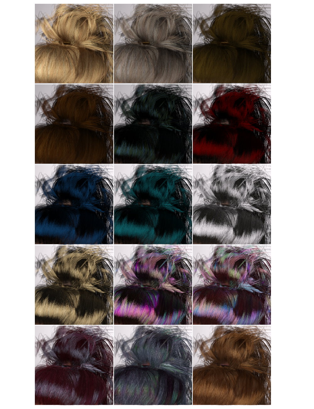 L3D Coloromb Runa Hair Texture Add On | Daz 3D