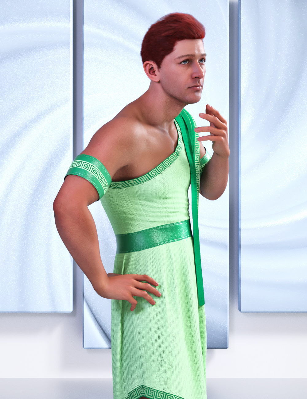 JMR dForce Greek Costume for Genesis 9 and 8 Male | Daz 3D