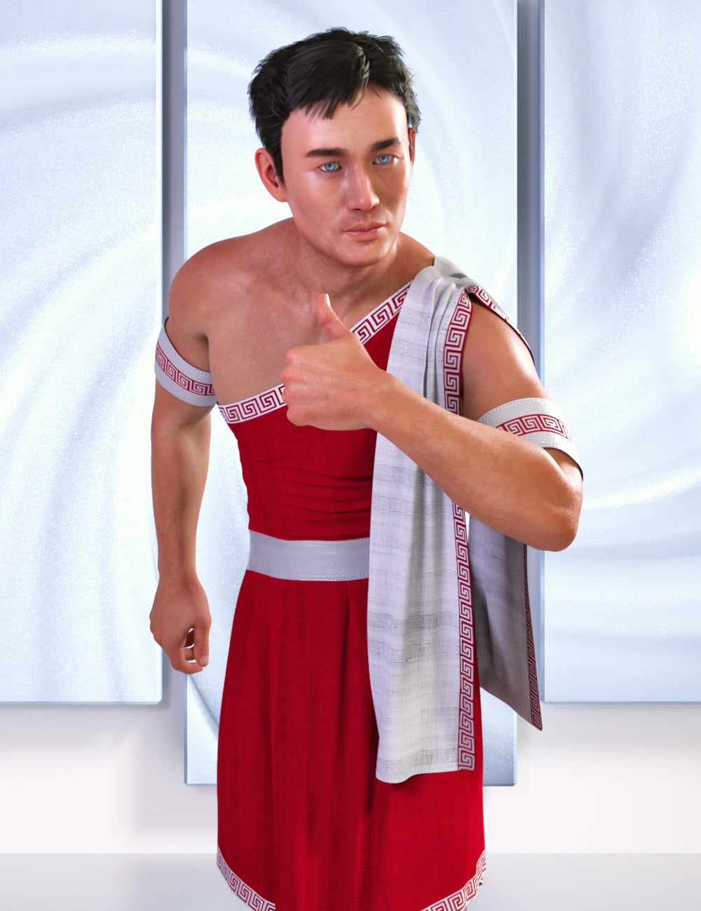 JMR dForce Greek Costume for Genesis 9 and 8 Male | Daz 3D