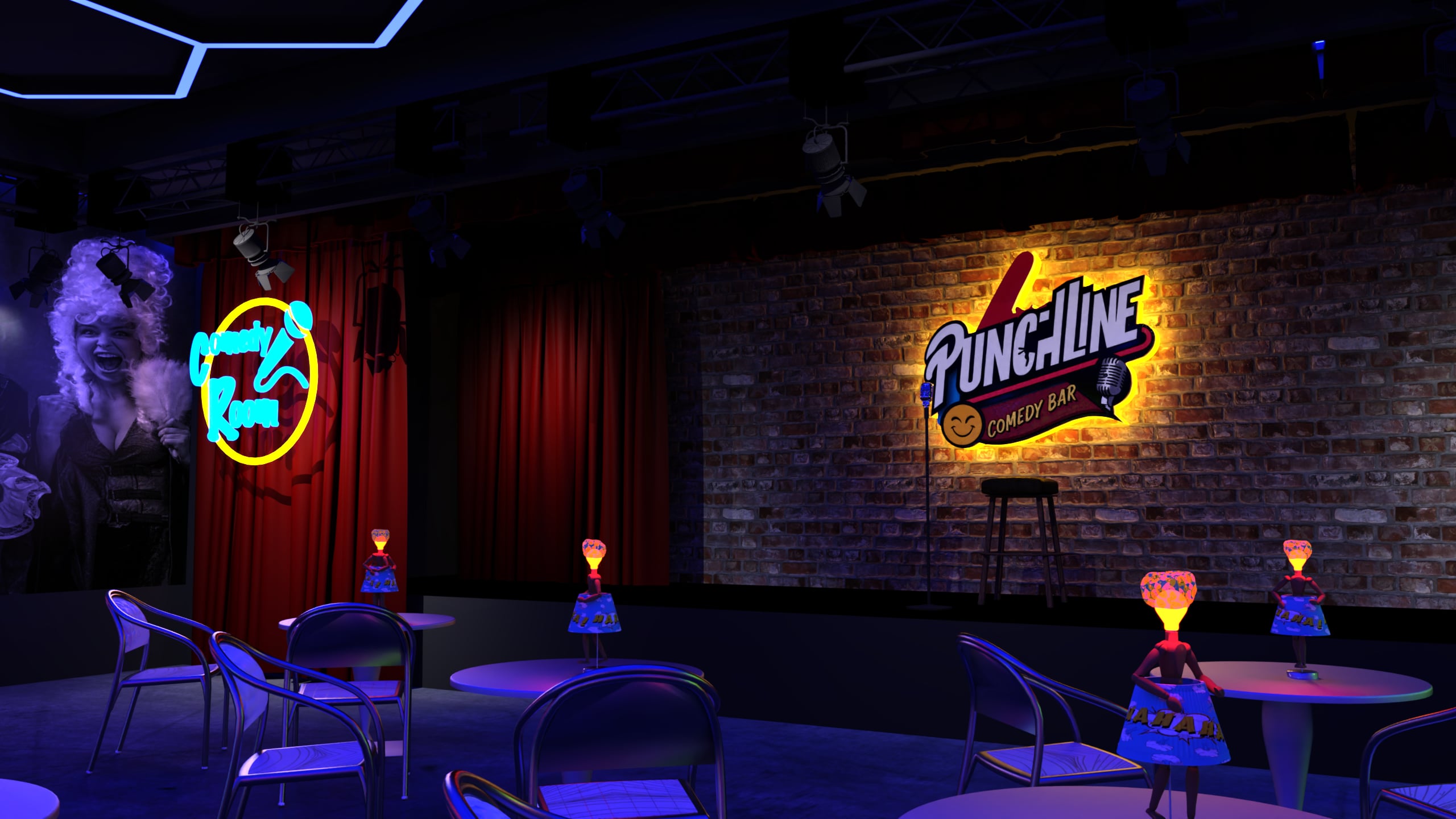 Punchline Comedy Bar | Daz 3D
