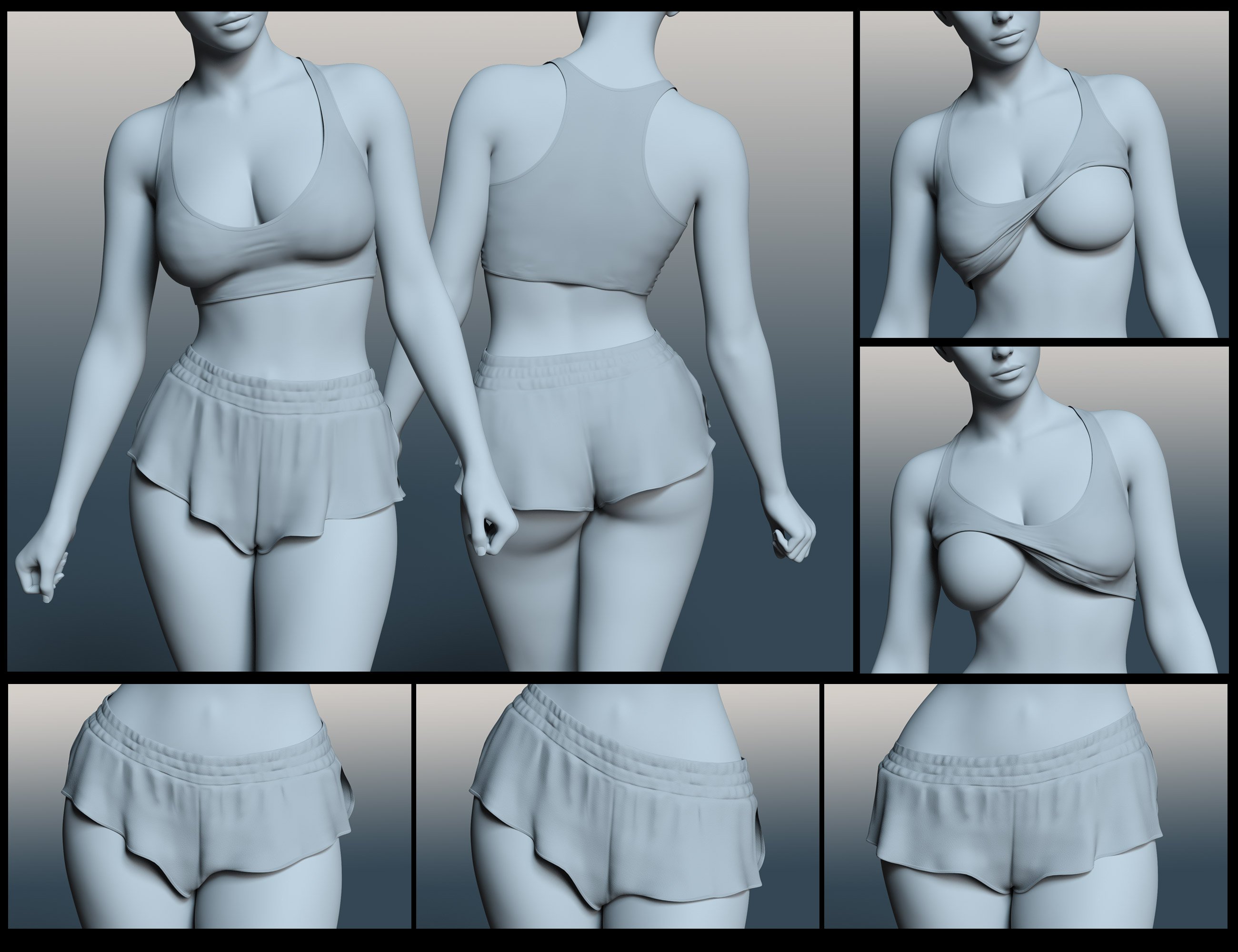 dForce Frankie PJs for Genesis 9 | Daz 3D