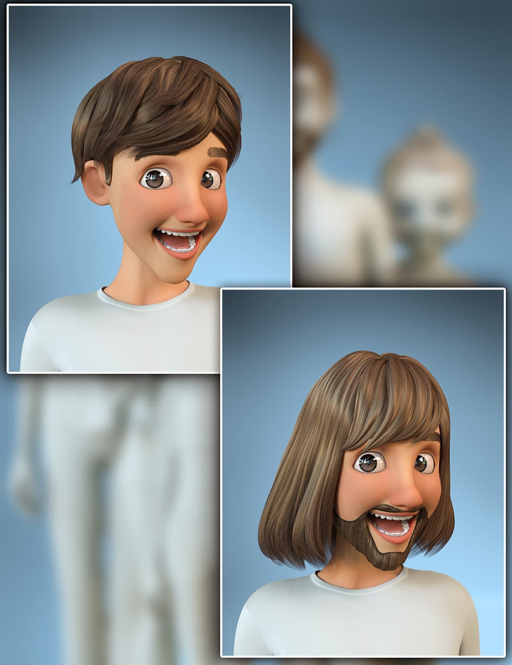 Toon Generations 9 Hair for Genesis 9 | Daz 3D