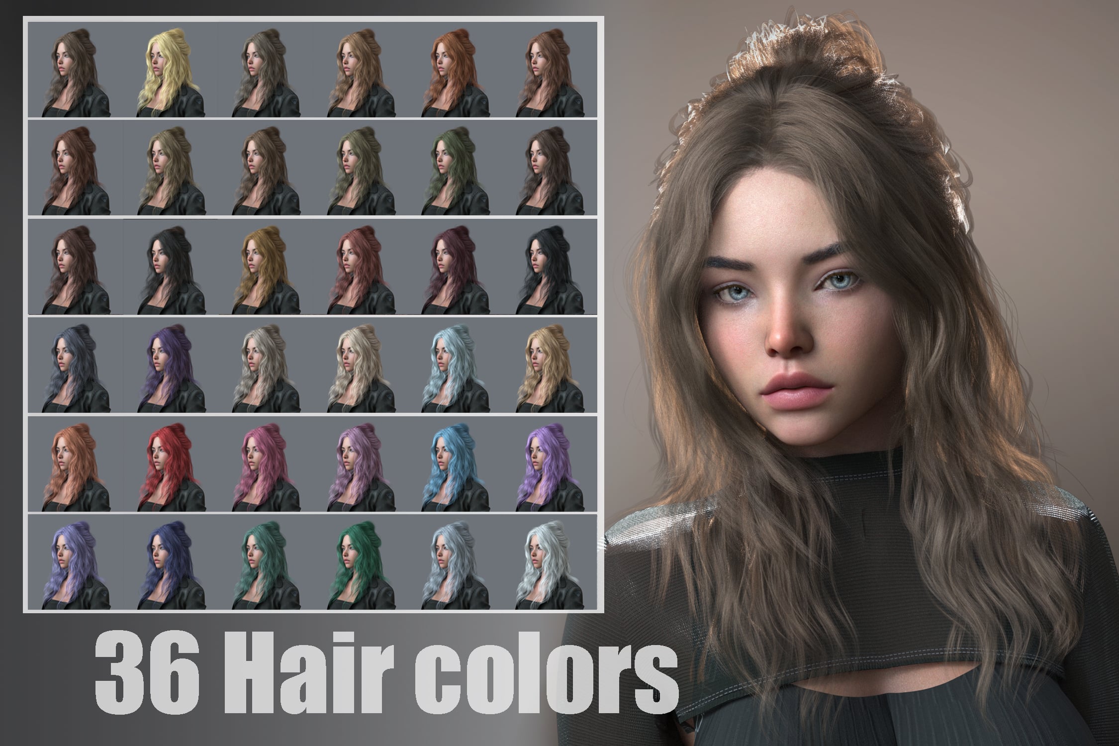 MB Reann Hair and MB Reann for Genesis 9 Feminine | Daz 3D